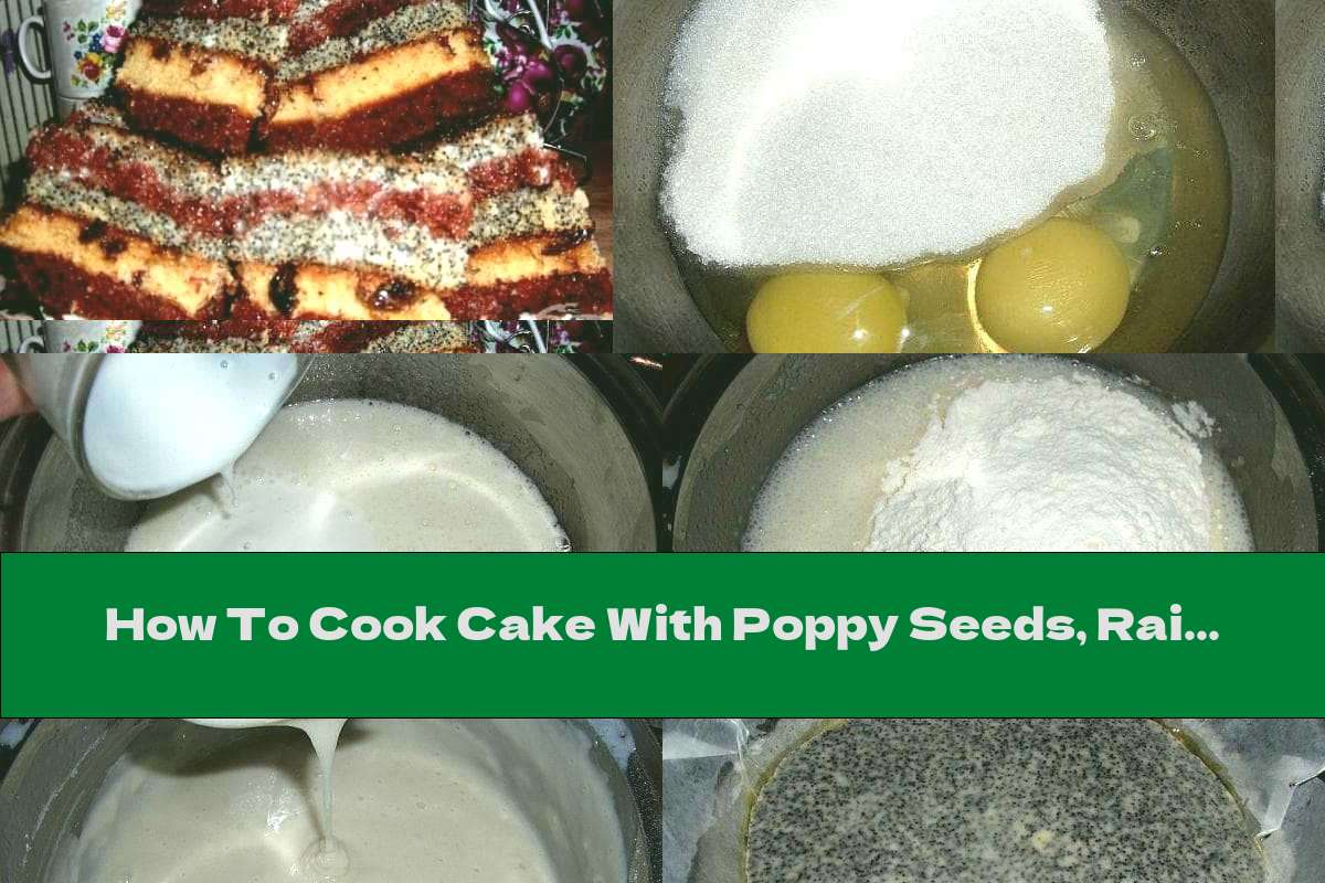 How To Cook Cake With Poppy Seeds, Raisins, Cocoa And Cream - Recipe ...