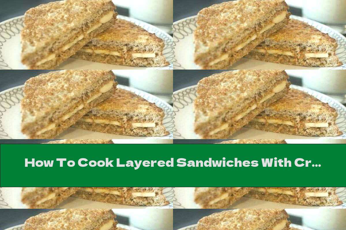 How To Cook Layered Sandwiches With Cream Cheese, Garlic And Walnuts ...